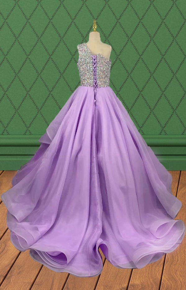 Luxury Girls Pageant Dress | Sparkly Beaded Bodice | Premium ...