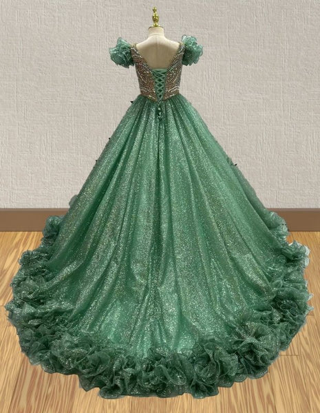 Stunning Green Pageant Dress with Glitzy Beads - Teenage Girl's Choice ...