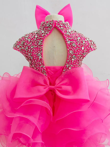 Glitz Beaded Bodice Little Girl/Toddler Cupcake Pageant Dress ...