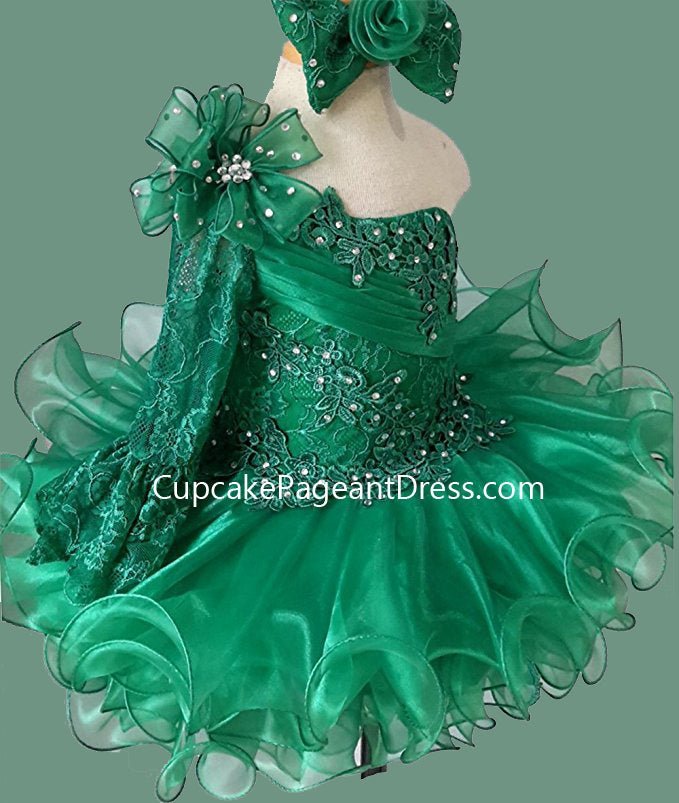 Baby Girl/Baby Miss Lace Glitz Cupcake Pageant Dress With Hair Bow ...