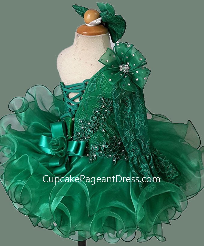 Baby Girl/Baby Miss Lace Glitz Cupcake Pageant Dress With Hair Bow ...