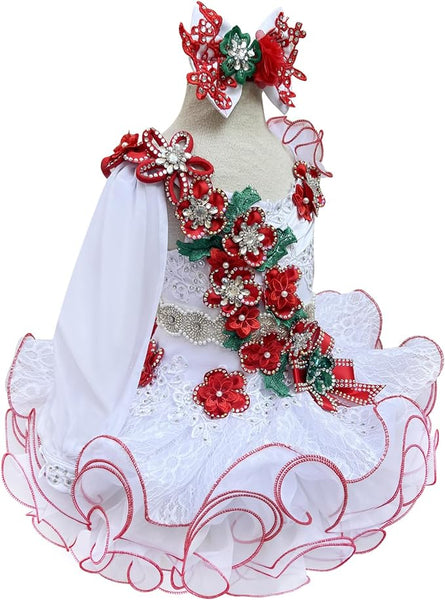 Glitz Beaded Bodice Little Girl/Baby Girl/Baby Miss Cupcake Pageant Dr ...