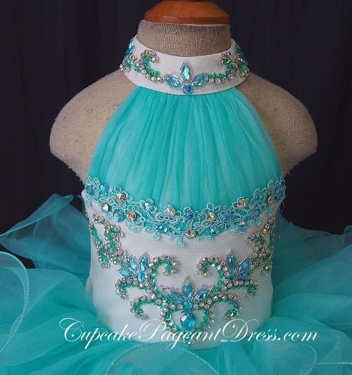 Halter Beaded Bodice Infant/toddler/baby/children/kids Girl's Pageant ...